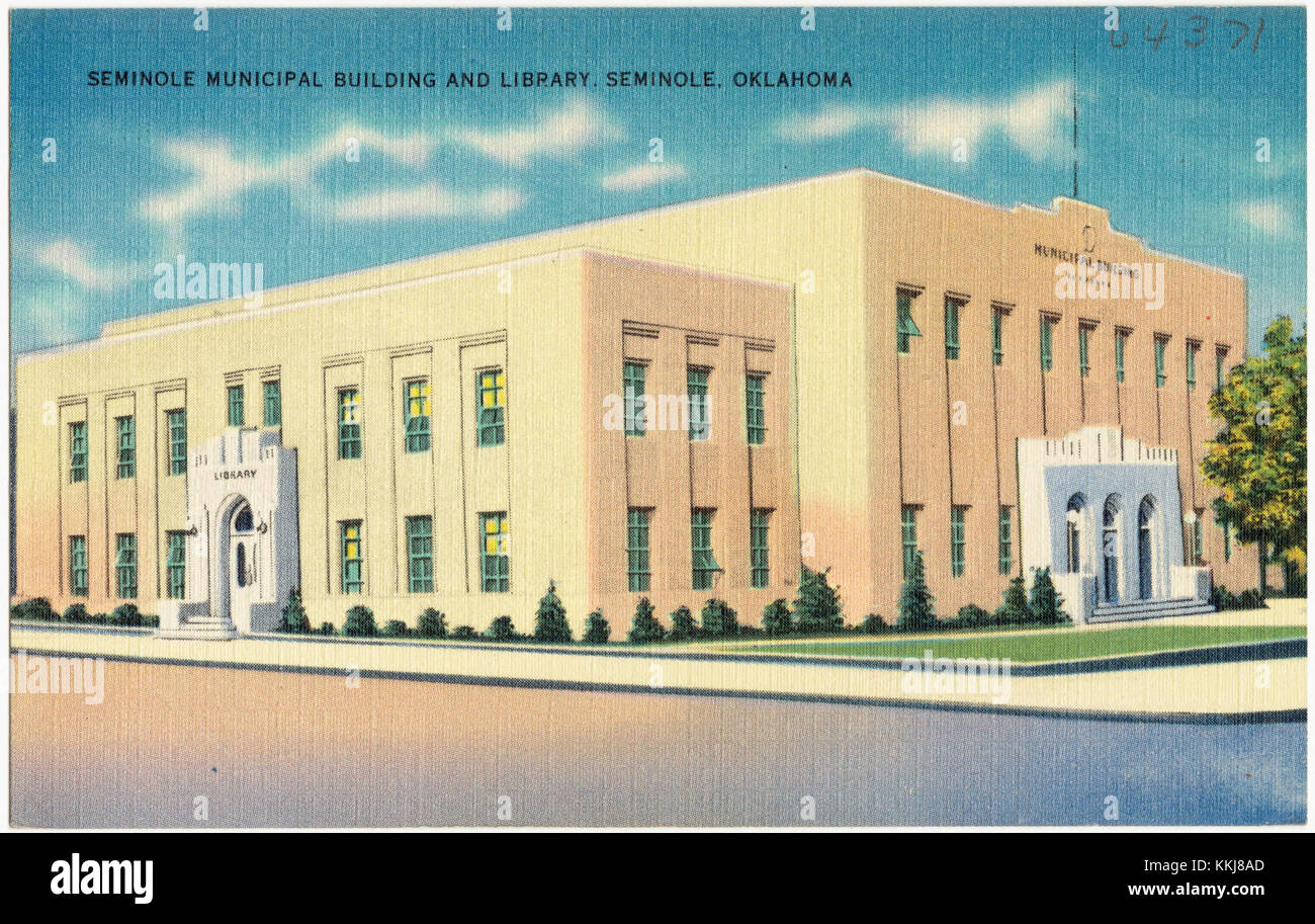The Seminole Municipal Building and Library in Seminole, Oklahoma ...
