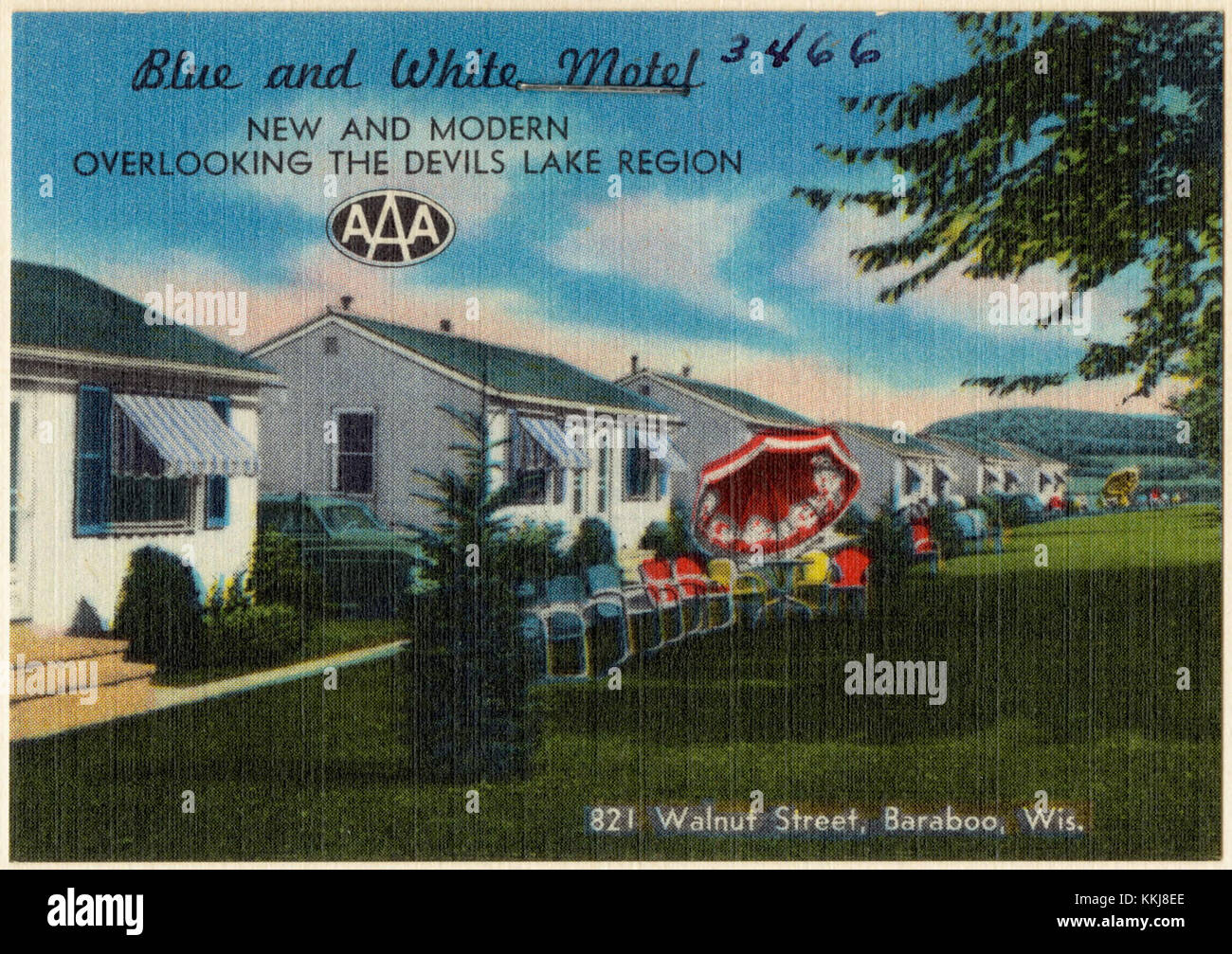 The Blue and White Motel, located at 821 Walnut Street in Baraboo ...