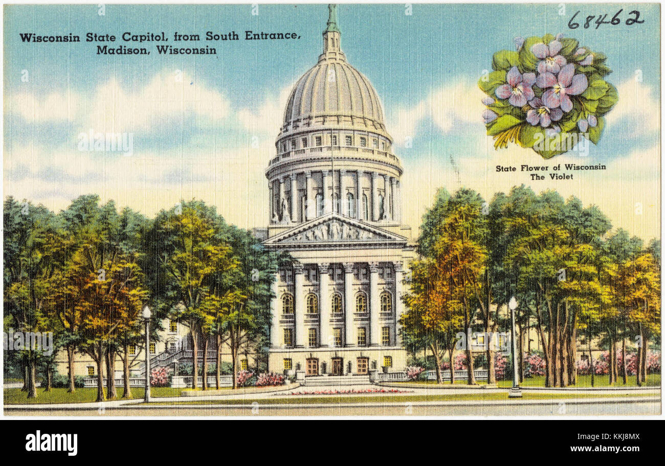 The Wisconsin State Capitol, located in Madison, is a prominent ...