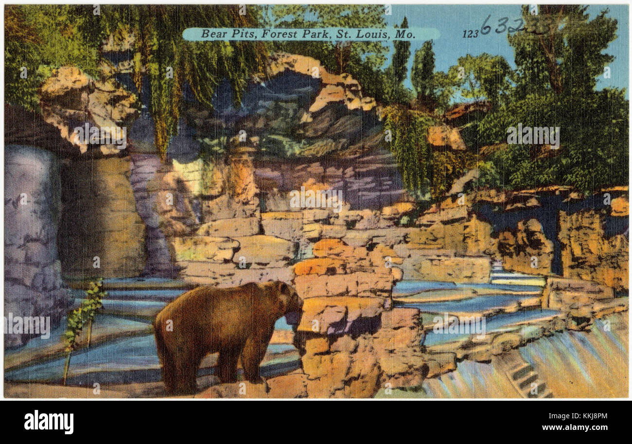 The Bear Pits in Forest Park, St. Louis, Missouri, are historic ...
