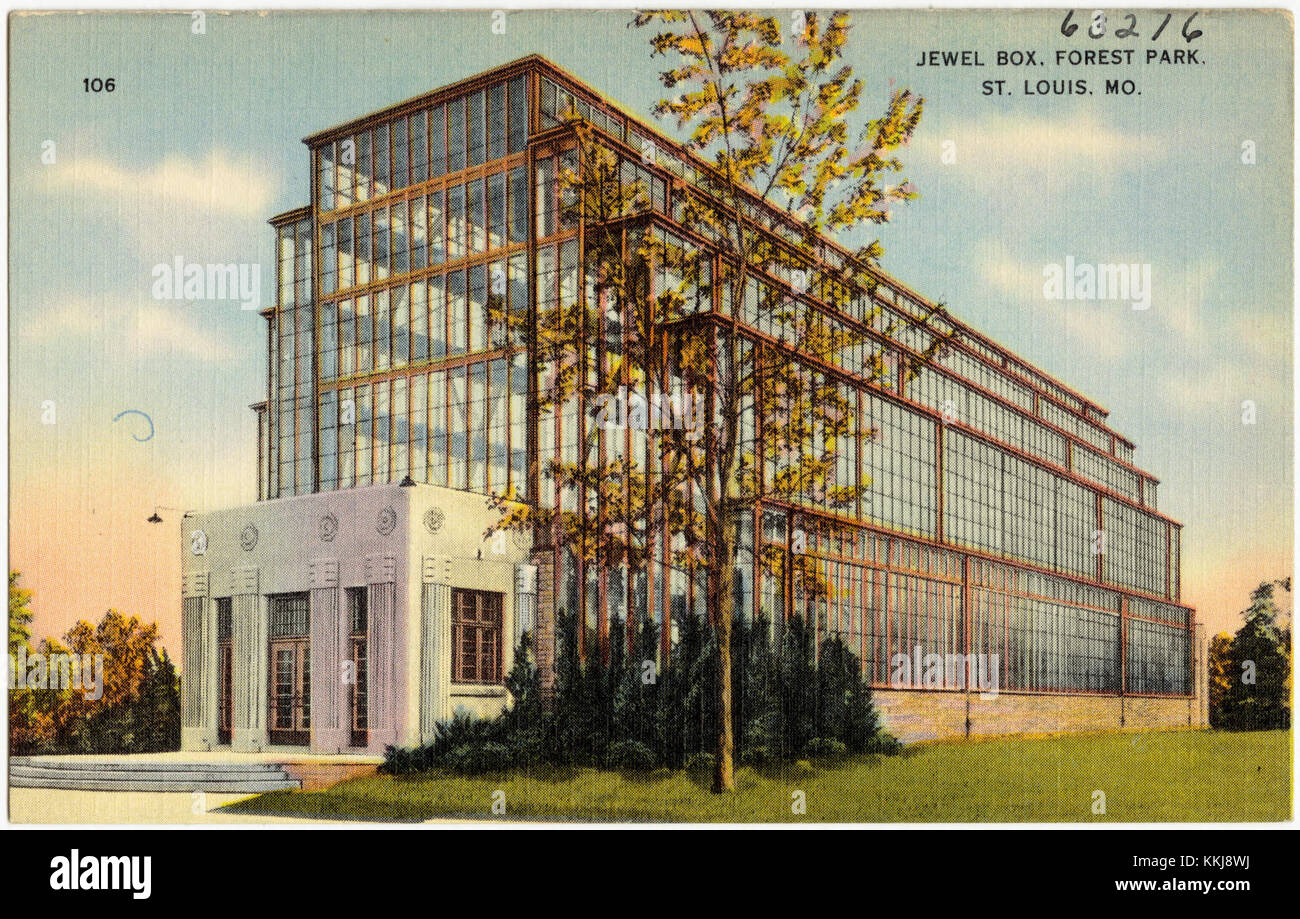 The Jewel Box in Forest Park, St. Louis, Missouri, is a glass ...