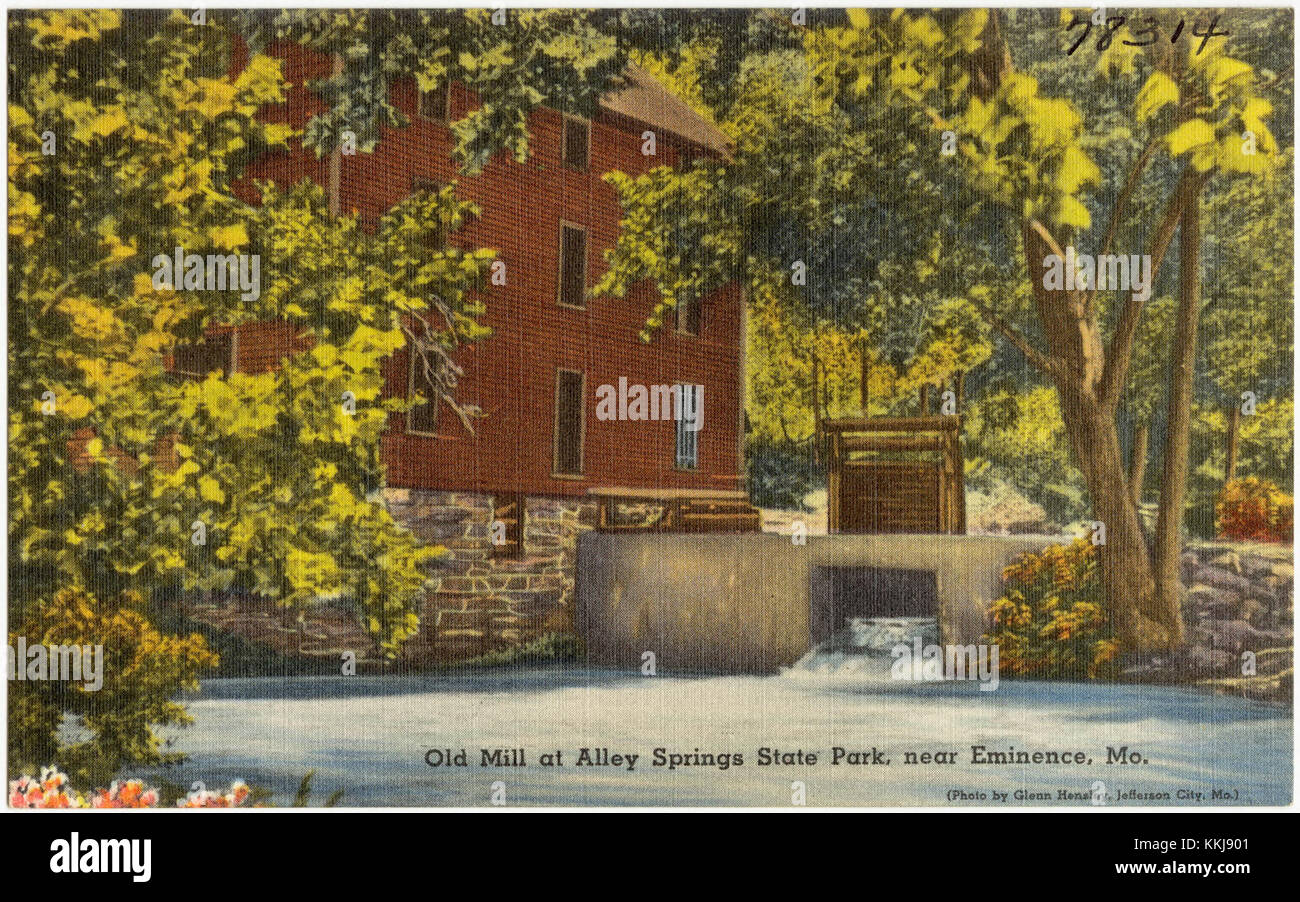 The Old Mill at Alley Spring State Park, located near Eminence ...