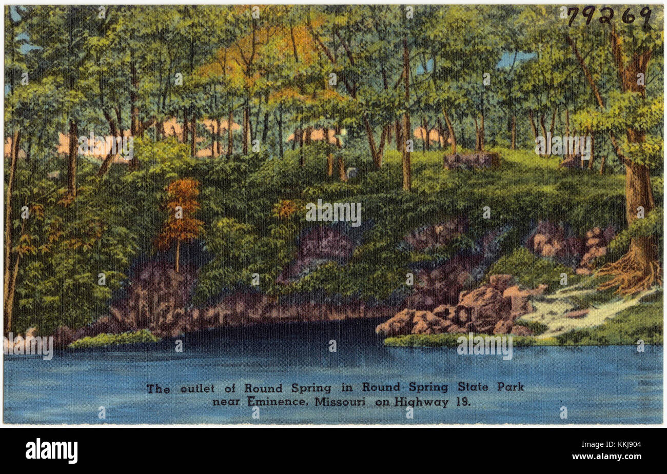 Round Spring, located in Round Spring State Park, Missouri, is a ...