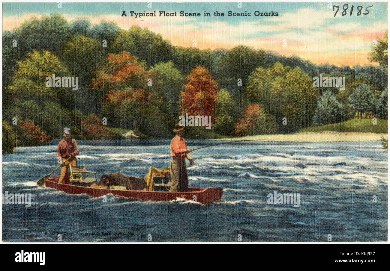 This image depicts a typical float scene in the Ozarks, showcasing the ...