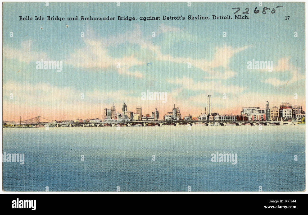 The Belle Isle Bridge and Ambassador Bridge are iconic landmarks in ...