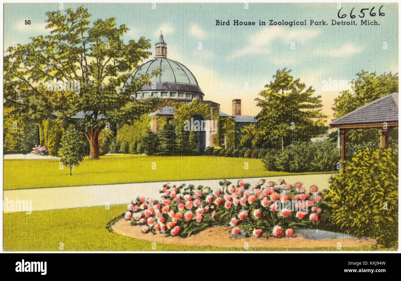 This bird house, located in the Detroit Zoological Park, is part of the ...