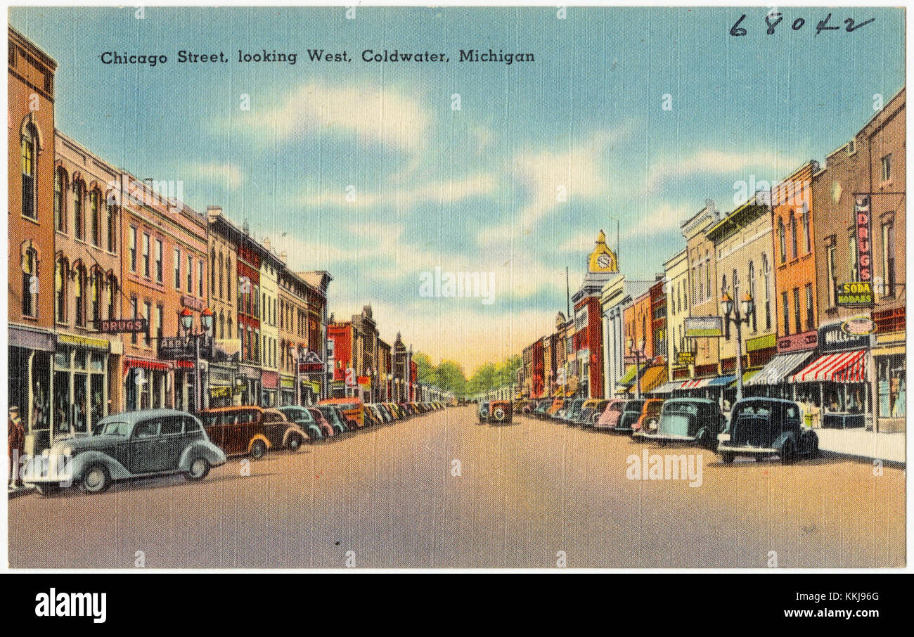 This photograph captures a view of Chicago Street in Coldwater ...