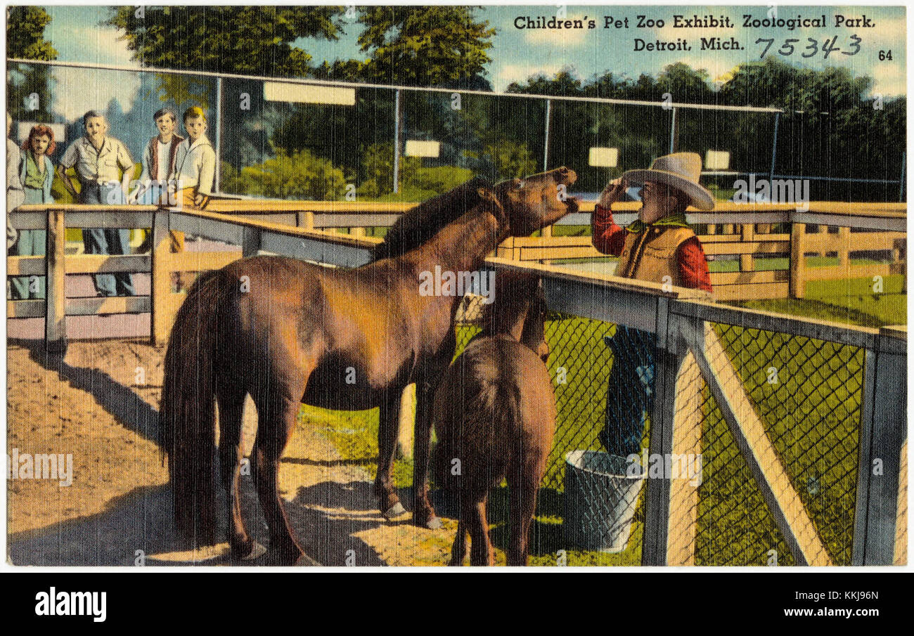 Photograph of the children's petting zoo exhibit at the Detroit ...