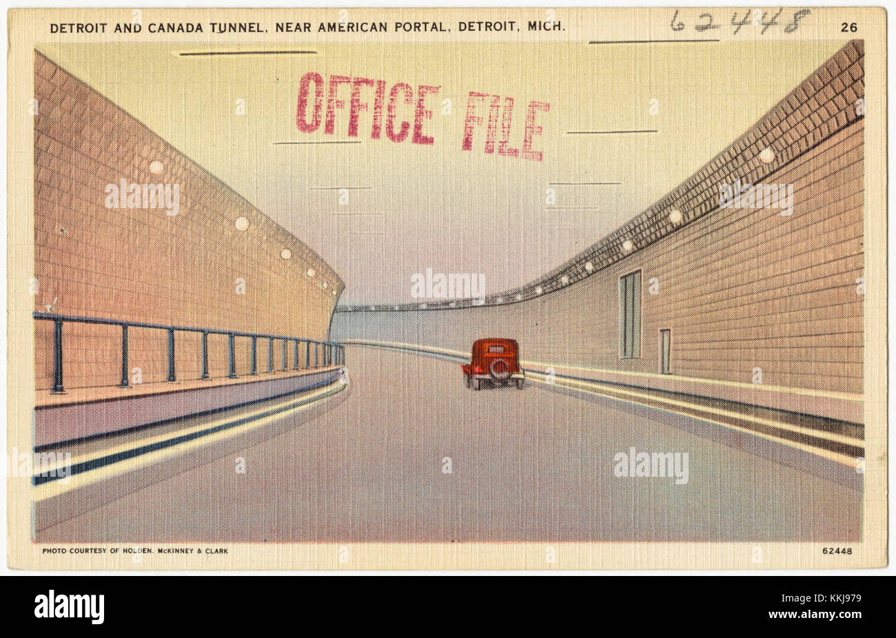 A photograph of the Detroit-Canada Tunnel, near the American portal in ...