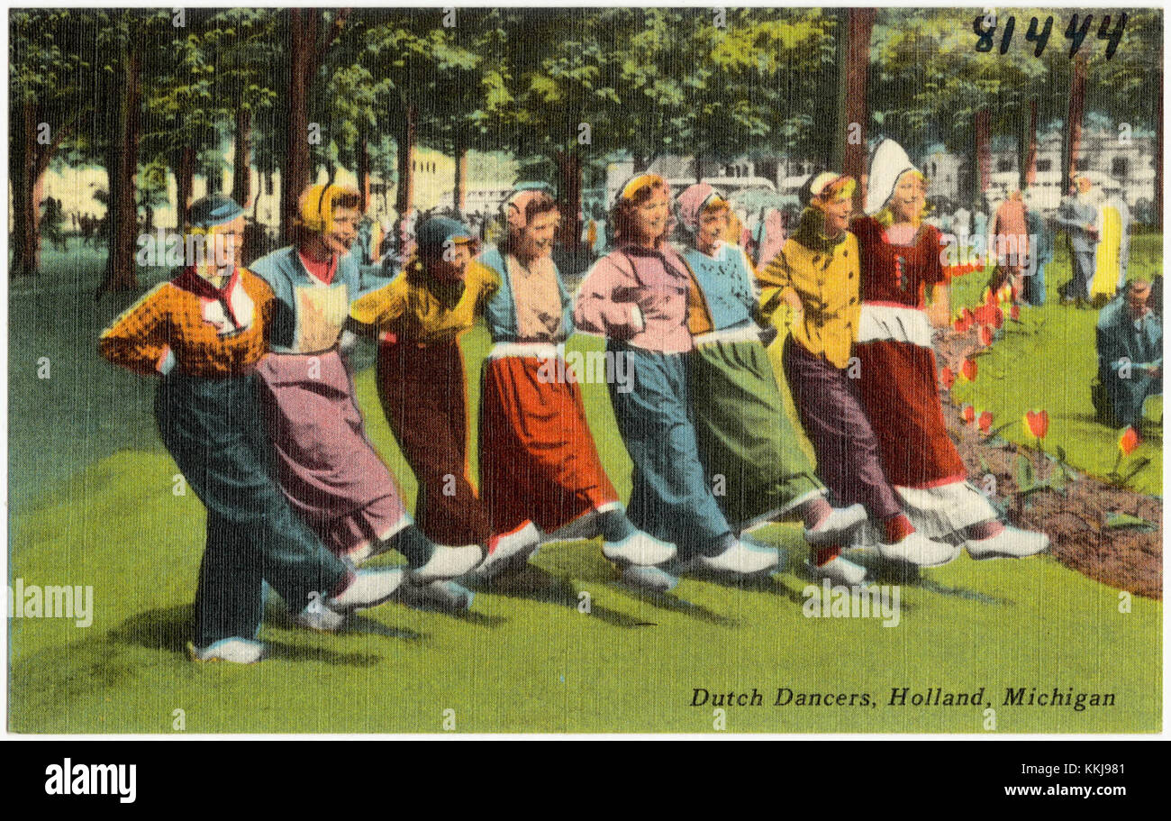 A photograph capturing Dutch dancers in Holland, Michigan, showcasing ...