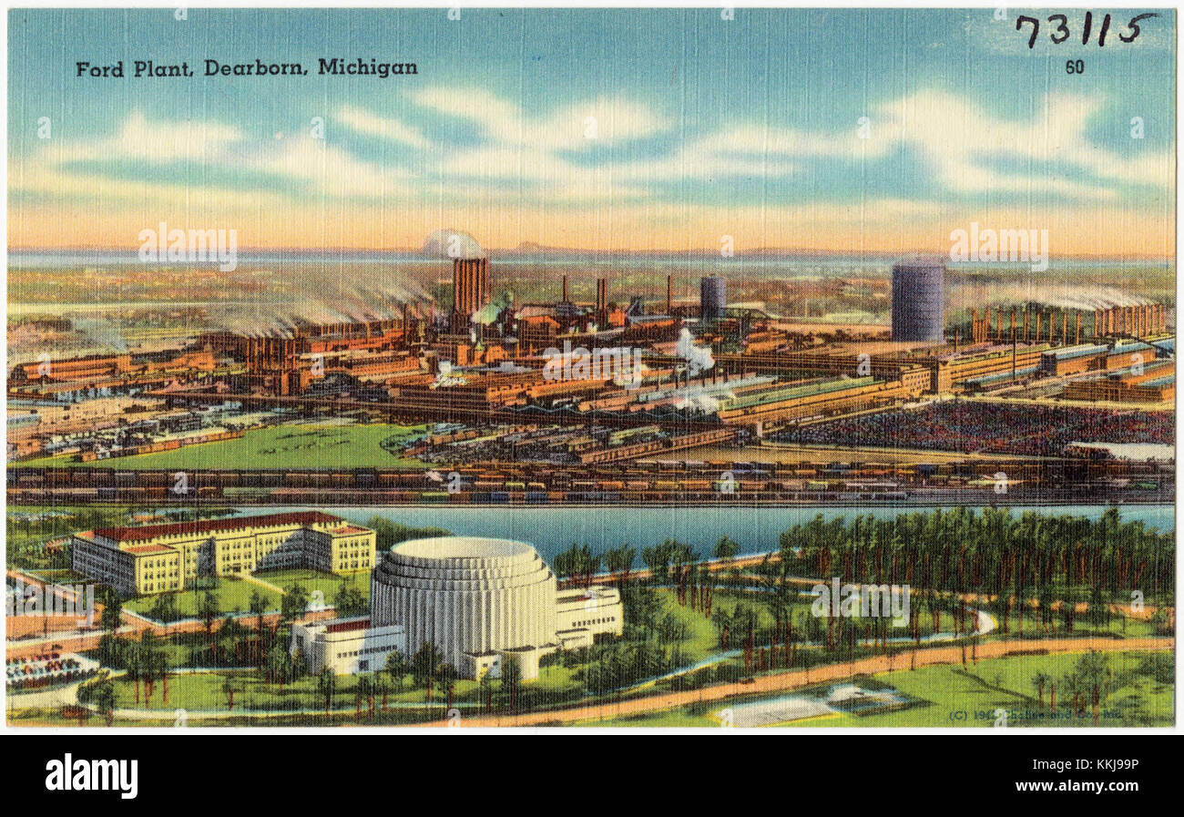 The Ford Plant in Dearborn, Michigan, shown in this image, is a ...