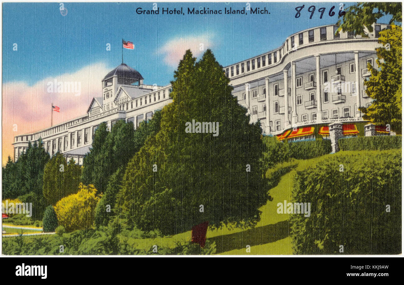 The Grand Hotel on Mackinac Island, Michigan, is a historic resort ...