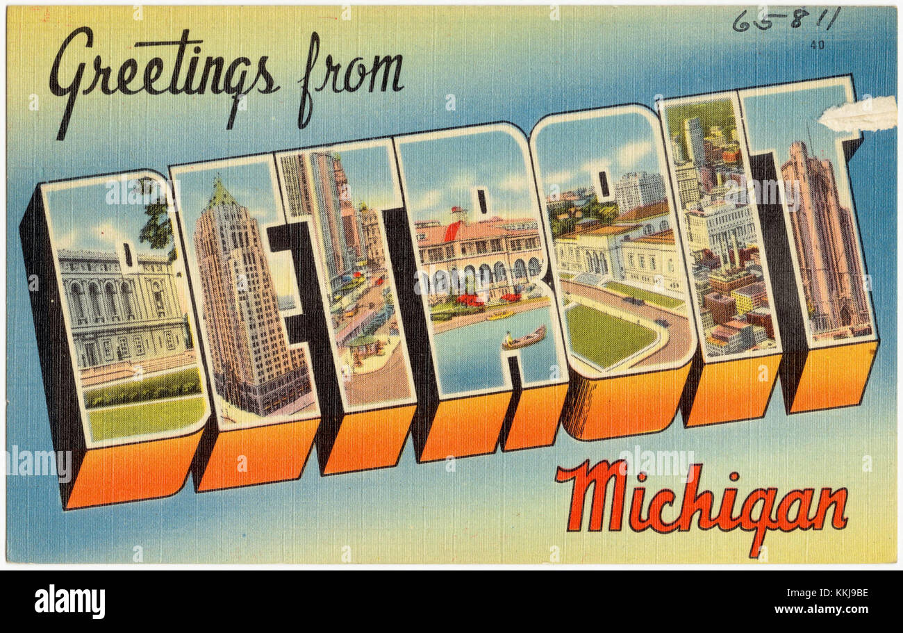 Michigan postcard hi-res stock photography and images - Alamy