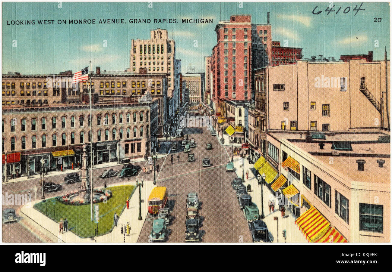 Monroe Avenue in Grand Rapids, Michigan, is a central thoroughfare ...