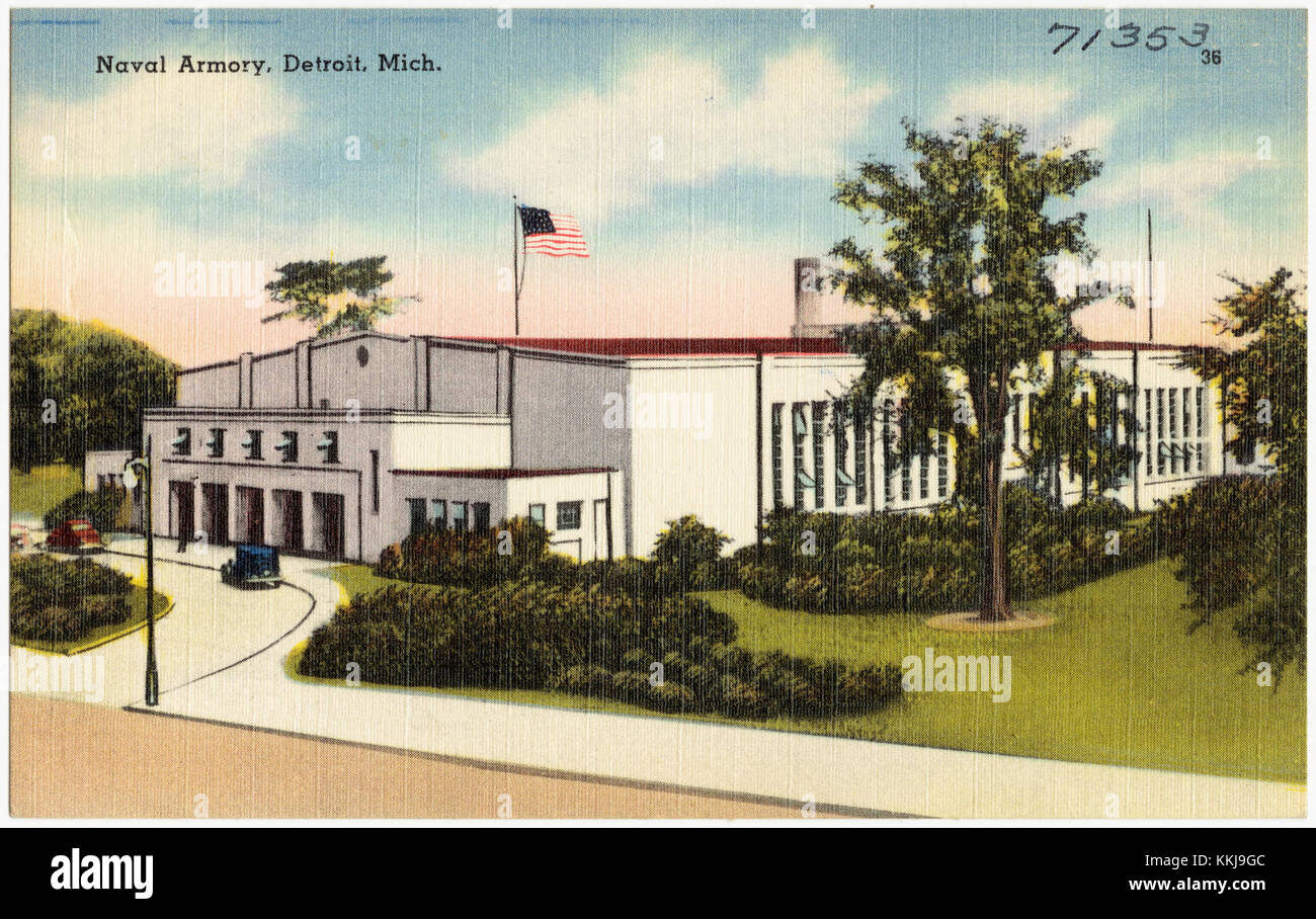 The Naval Armory in Detroit, Michigan, identified by the number 71353 ...