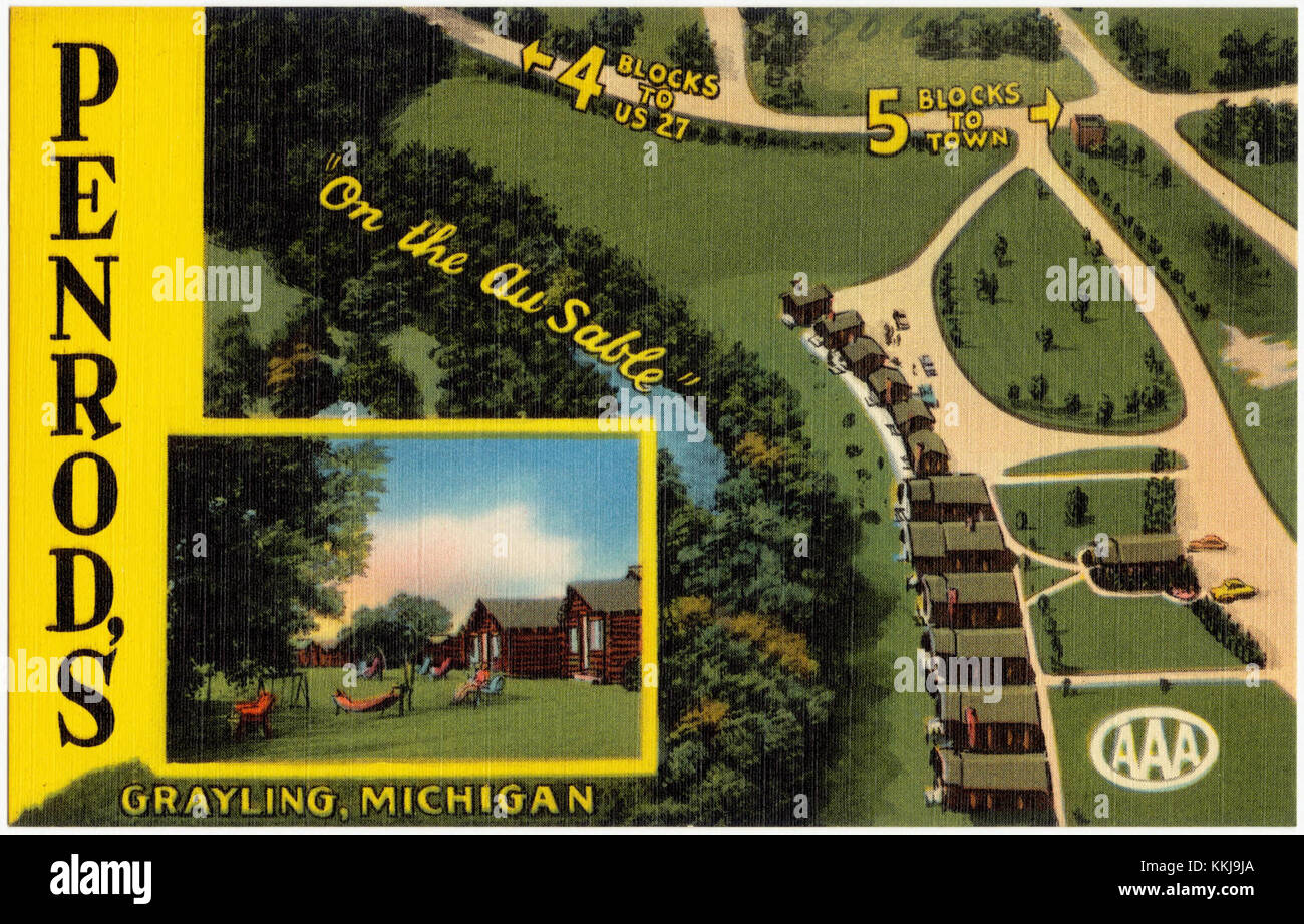 This image captures Penrod's on the Au Sable River, located in Grayling ...
