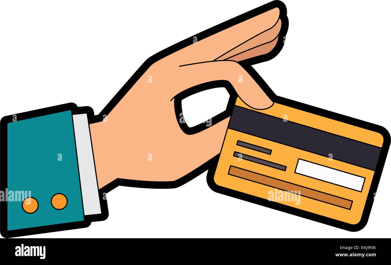 hand with credit card vector illustration design Stock Vector Image ...