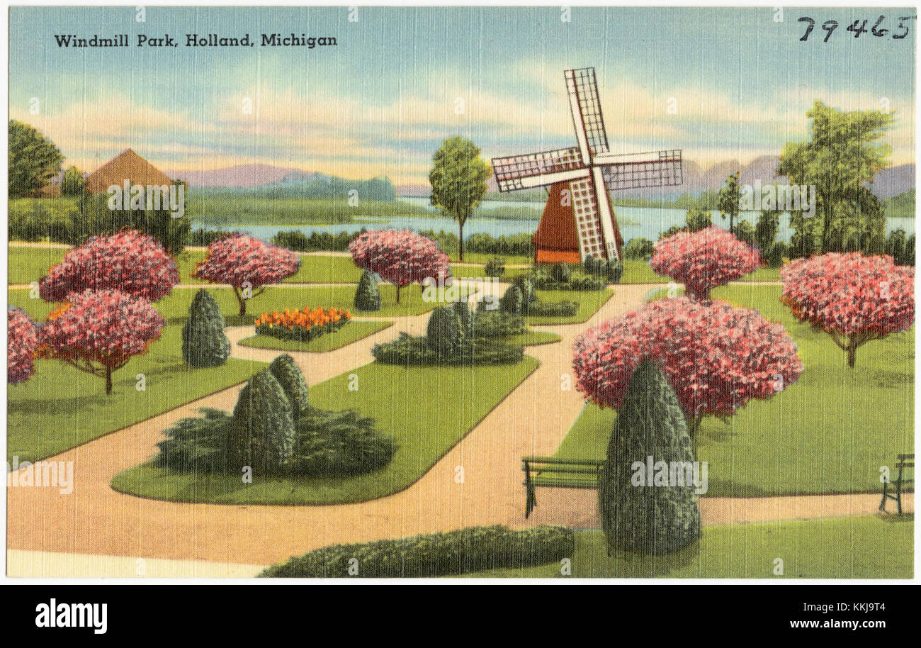 Windmill Park in Holland, Michigan, features traditional Dutch ...