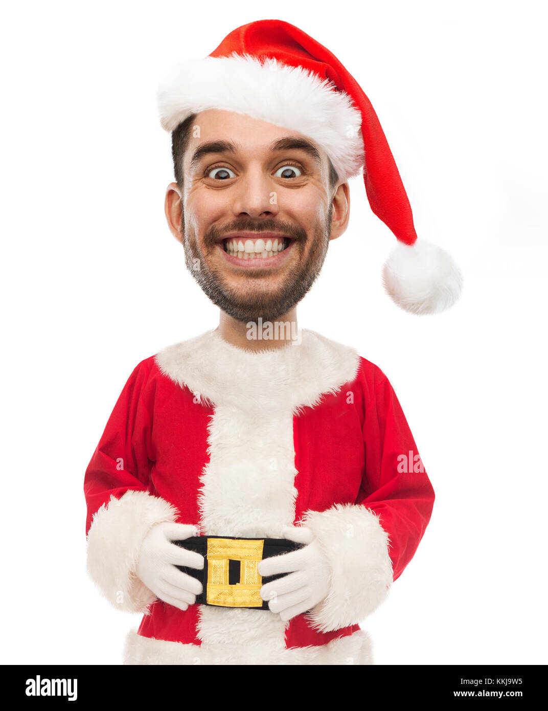 Funny man in santa hi-res stock photography and images - Alamy