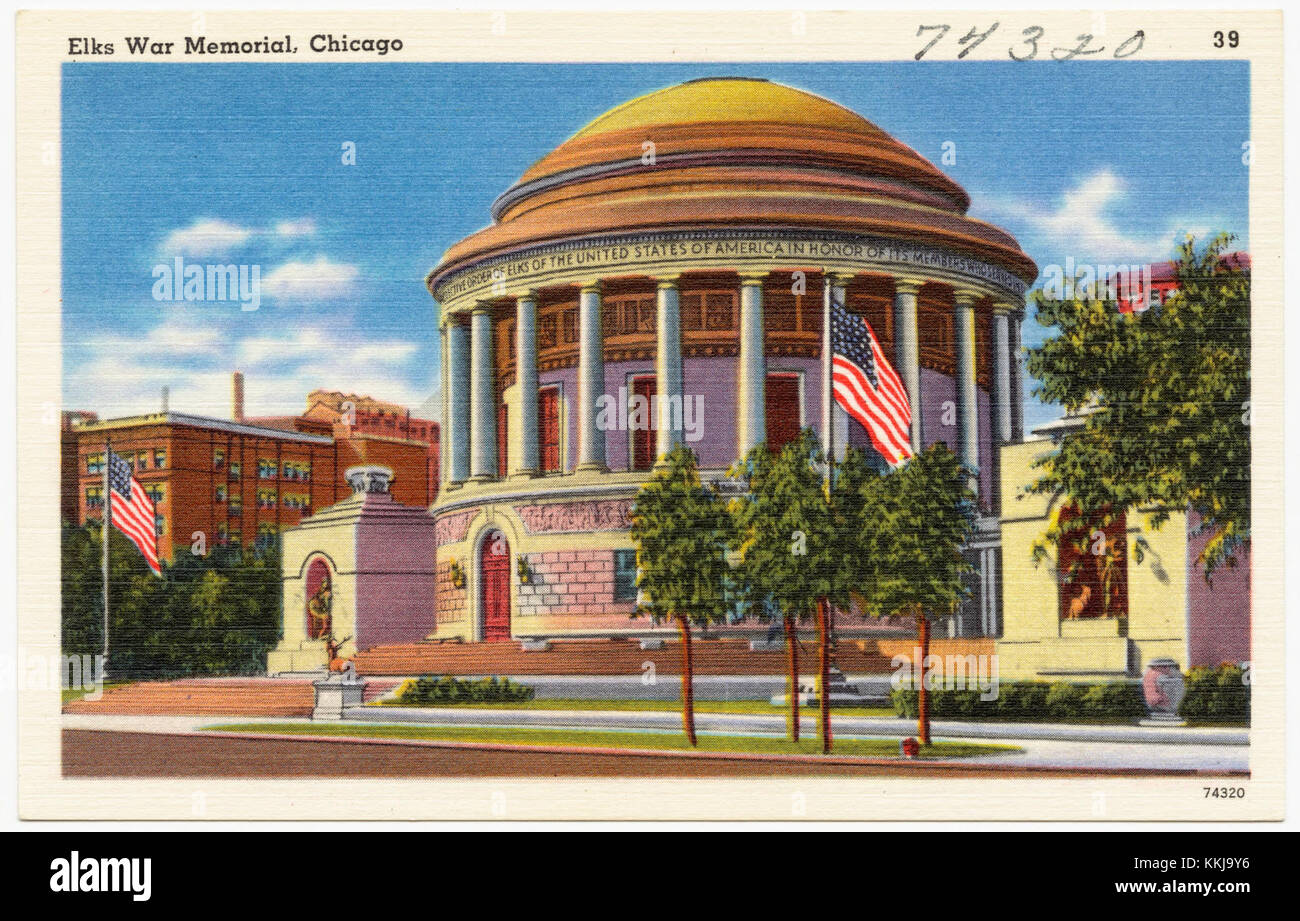 Elks War Memorial, Chicago (74320 Stock Photo - Alamy