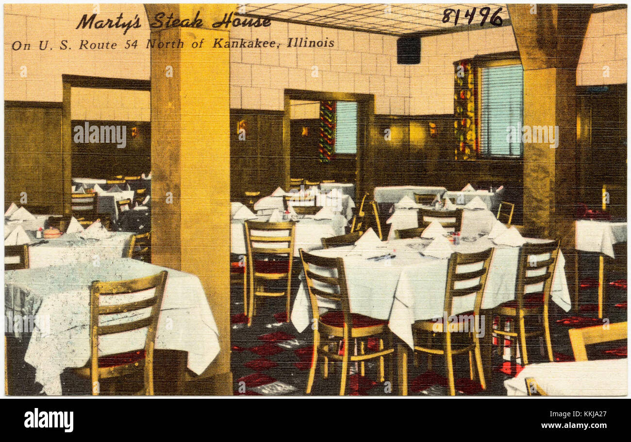 Marty's Steak House, located on U.S. Route 54 north of Kankakee ...