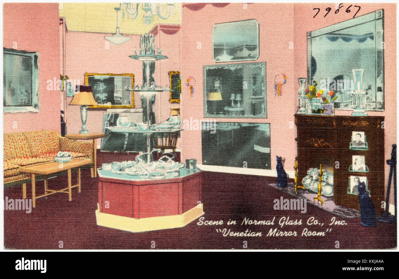 Scene in Normal Glass Co., Inc., Venetian Mirror Room (79867 Stock ...