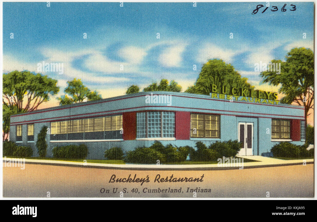 Buckley's Restaurant, located on U.S. Route 40 in Cumberland, Indiana ...