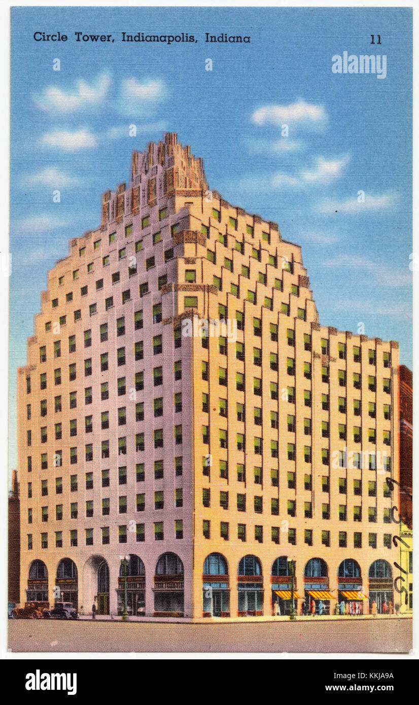 A photo of Circle Tower in Indianapolis, Indiana, a notable skyscraper ...