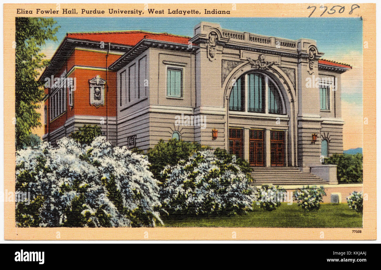 Eliza Fowler Hall, located at Purdue University in West Lafayette ...