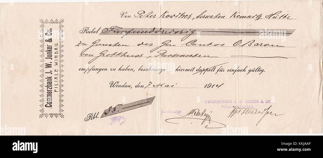 Ancient promissory note hi-res stock photography and images - Alamy