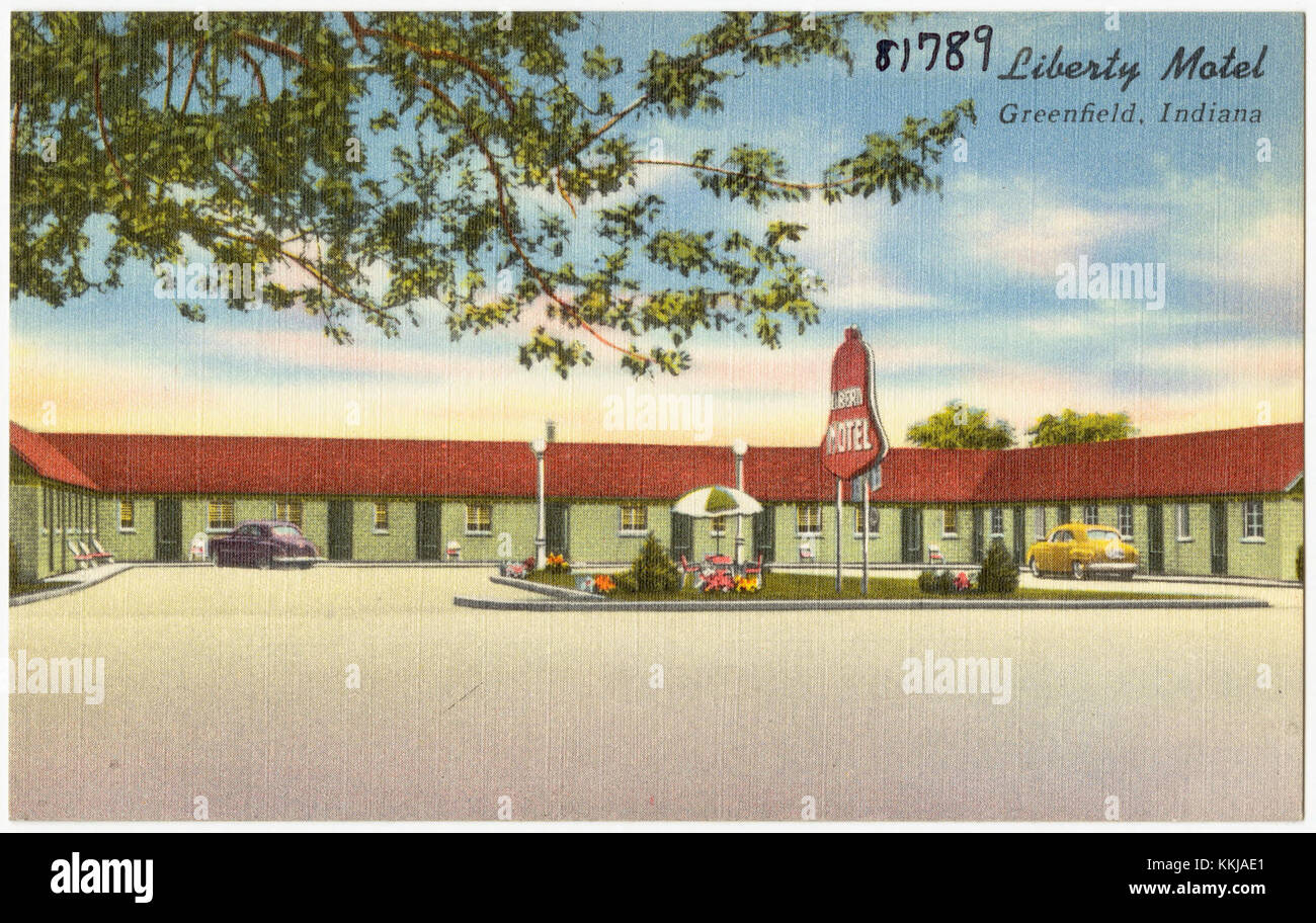 The Liberty Motel in Greenfield, Indiana, is a mid-20th-century ...