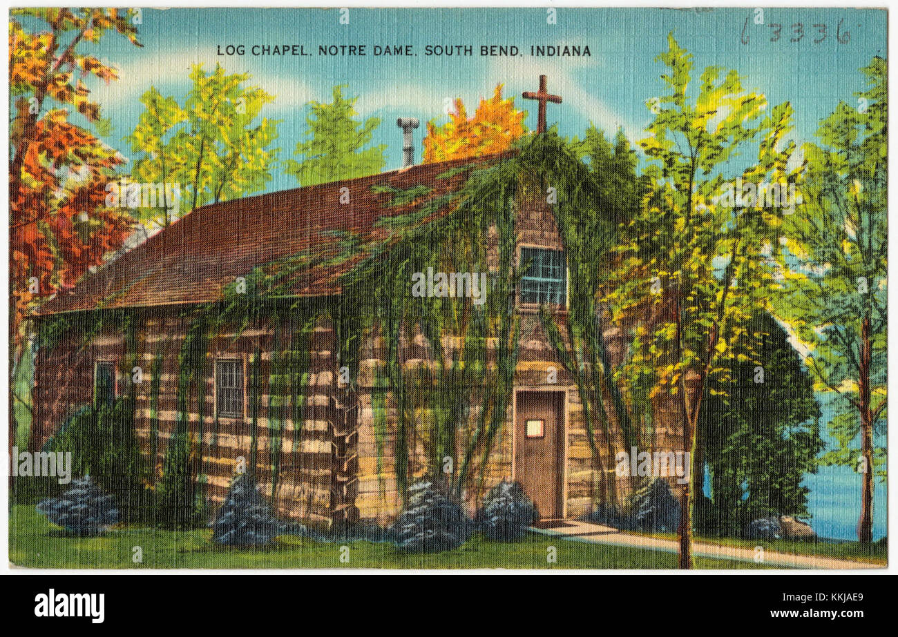 Log chapel, Notre Dame, South Bend, Indiana (63336 Stock Photo - Alamy