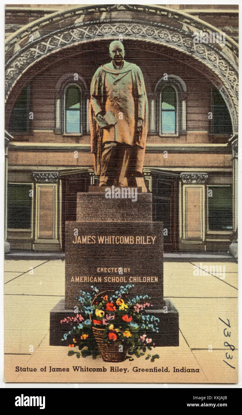 James whitcomb riley statue hi-res stock photography and images - Alamy