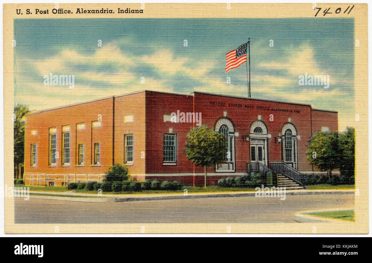 The U.S. Post Office in Alexandria, Indiana, is a historical building ...