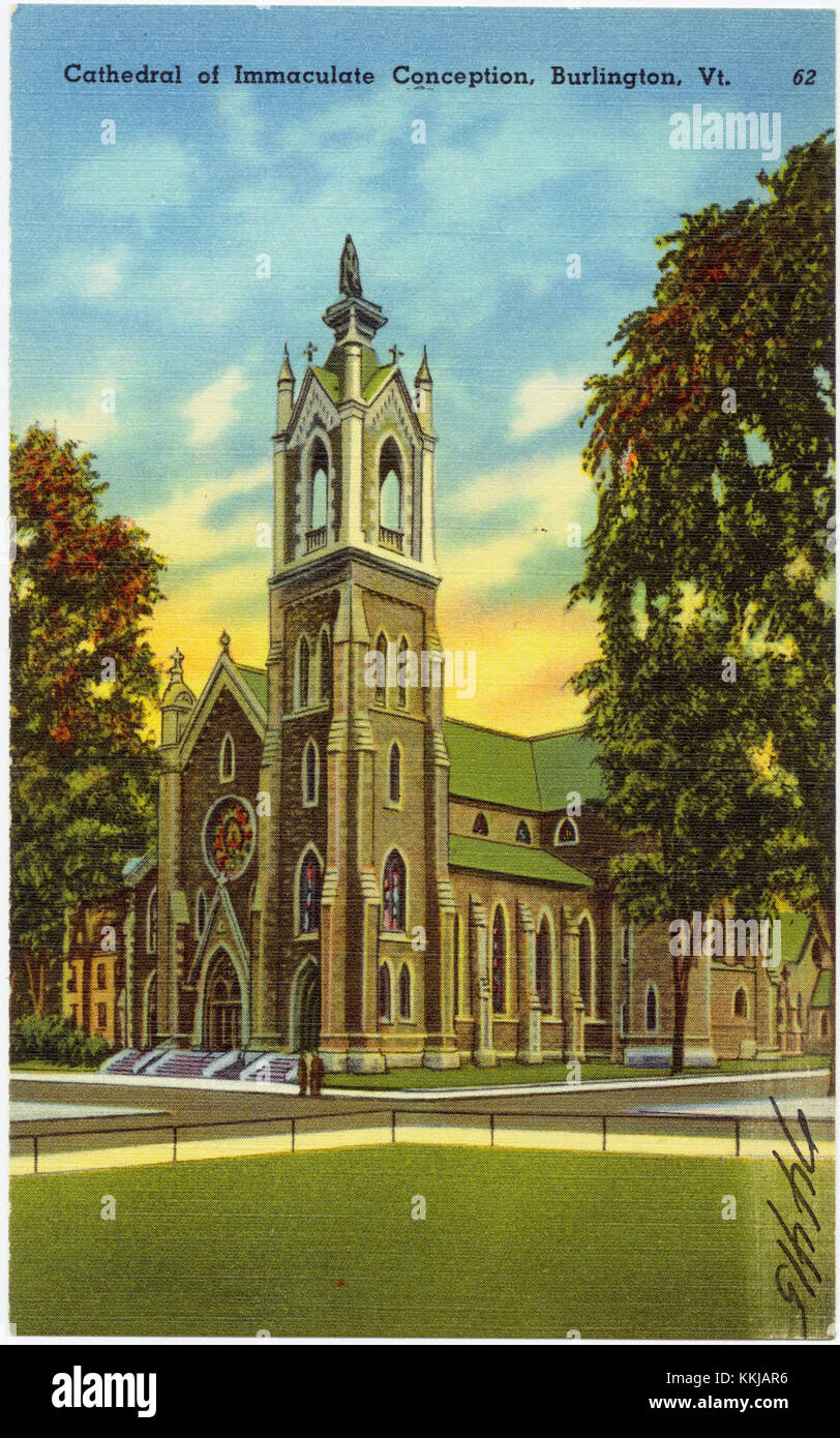 The Cathedral of the Immaculate Conception in Burlington, Vermont, is a ...