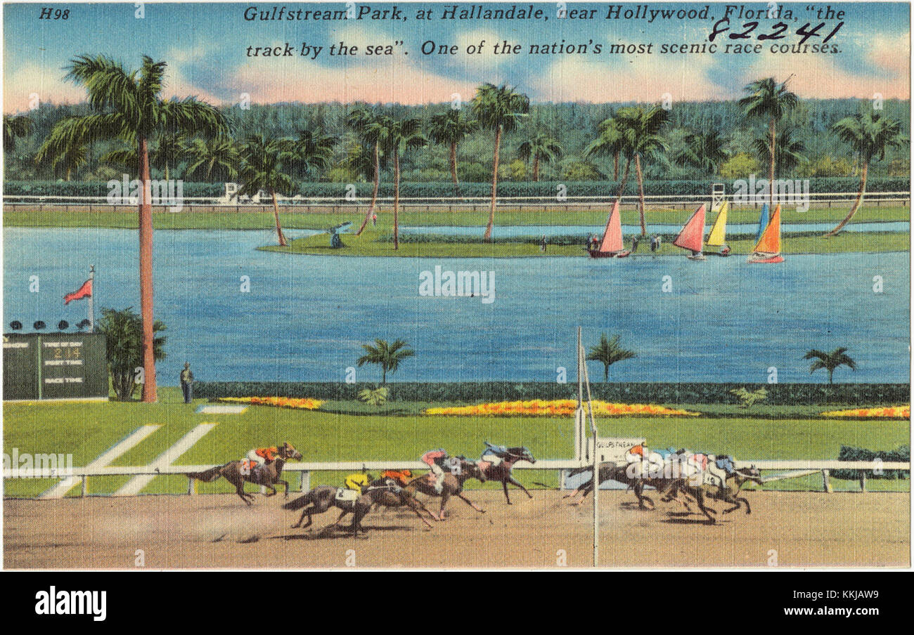Gulfstream Park, at Hallandale, near Hollywood, Florida, 'the track by ... Gulfstream Park, at Hallandale, near Hollywood, Florida, 'the track by ...