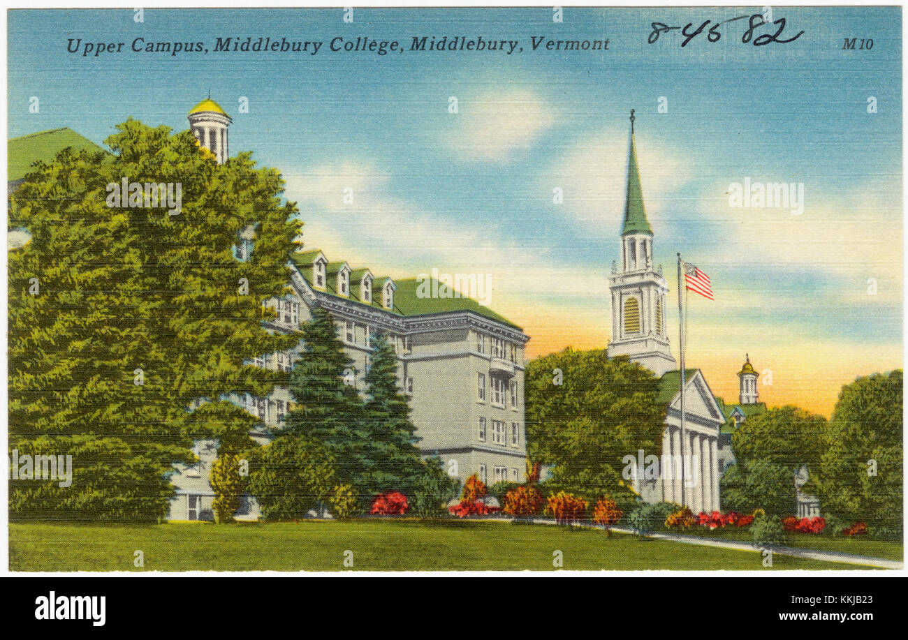 Upper campus, Middlebury College, Middlebury, Vermont (84582 Stock ...