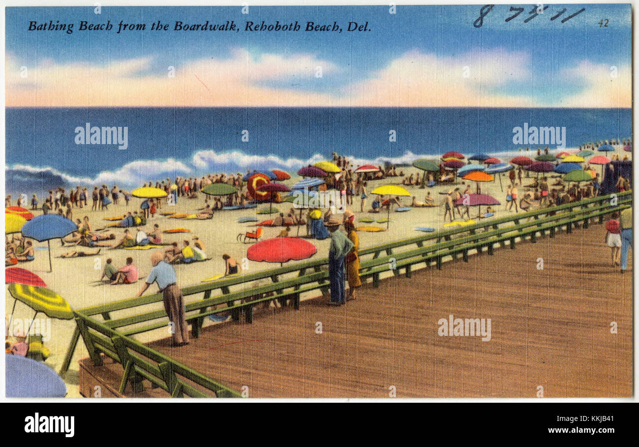 Rehoboth Beach, Delaware, features a popular bathing beach accessible ...
