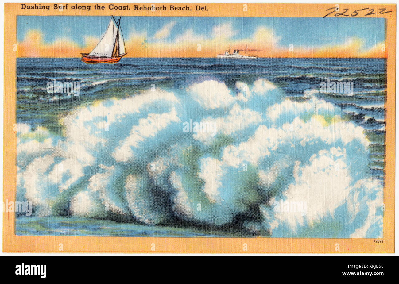 The image captures the dynamic surf crashing along the coast at ...