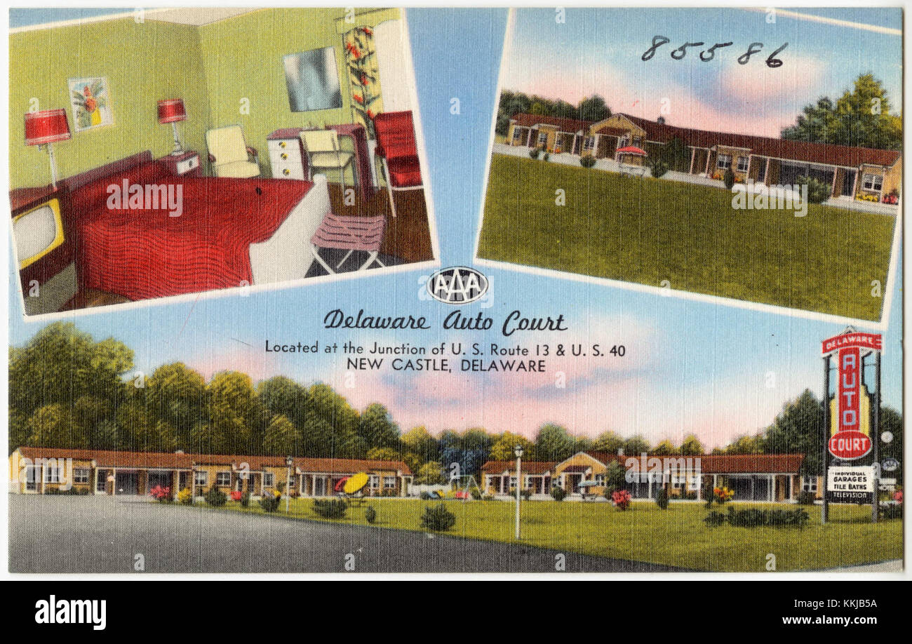 The Delaware Auto Court is located at the junction of U.S. Routes 13 ...