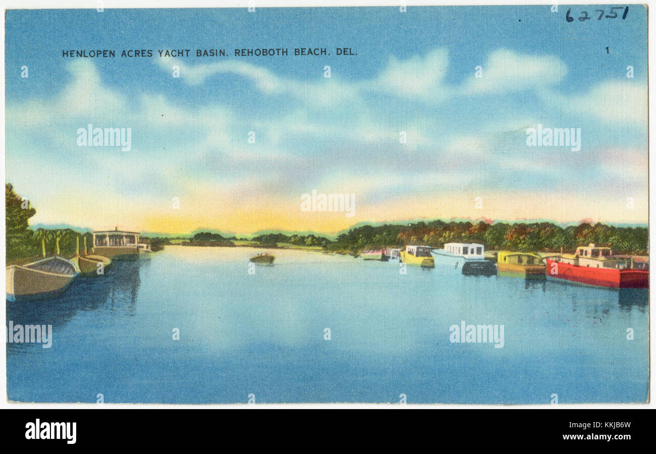 The Henlopen Acres Yacht Basin in Rehoboth Beach, Delaware, is a ...
