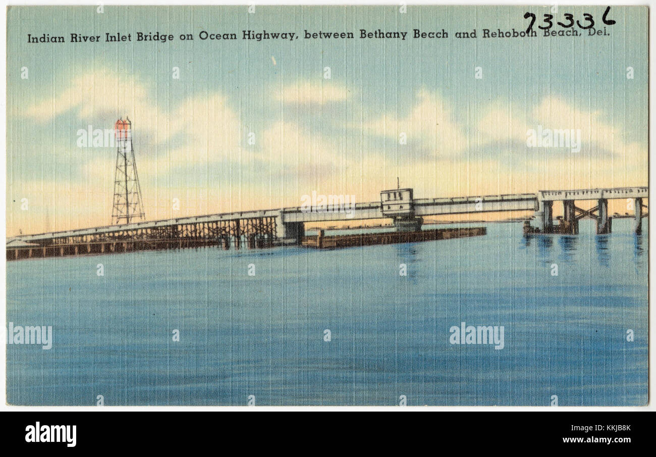 The Indian River Inlet Bridge, located on Ocean Highway between Bethany ...