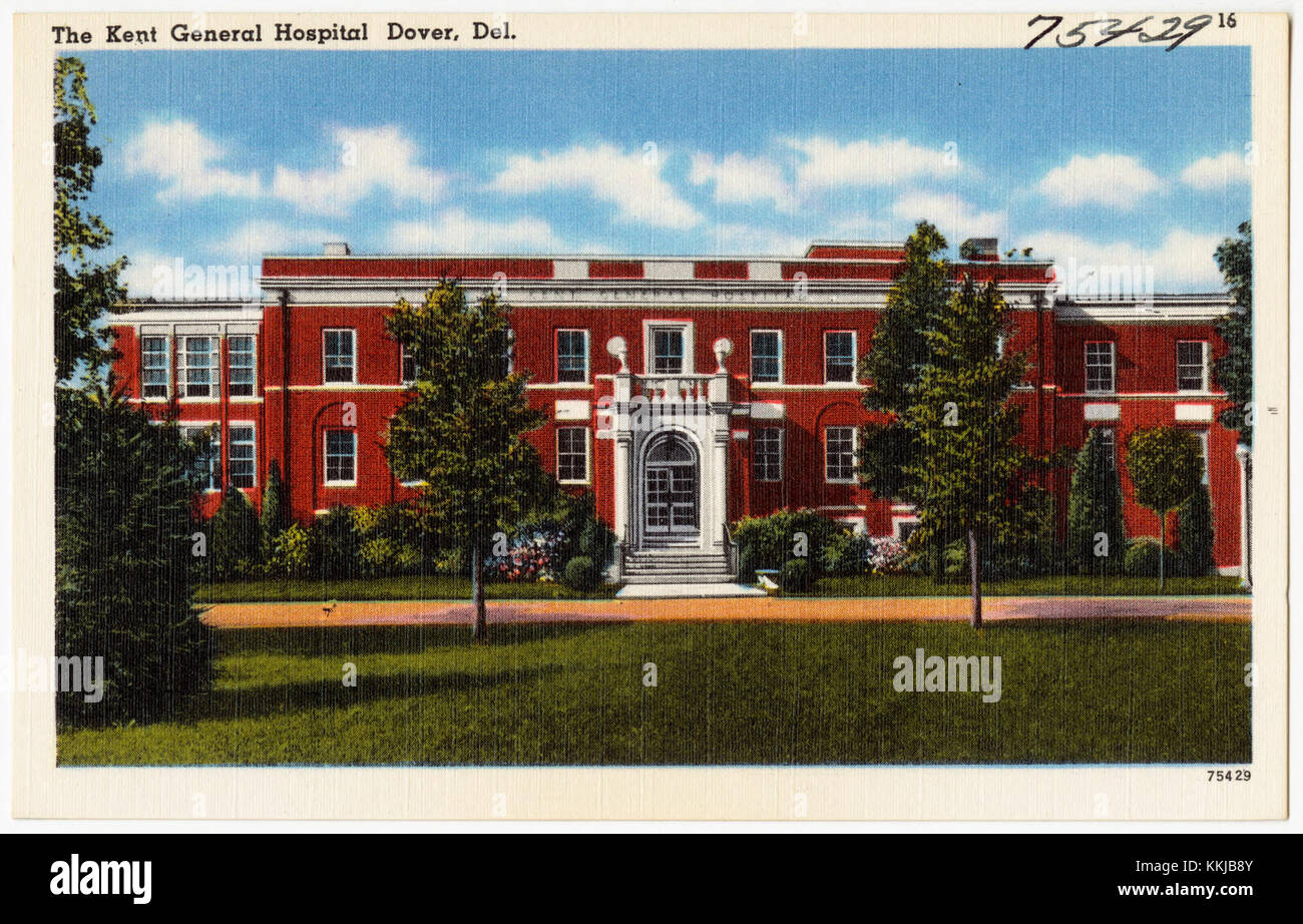 A historical photograph of Kent General Hospital in Dover, Delaware ...