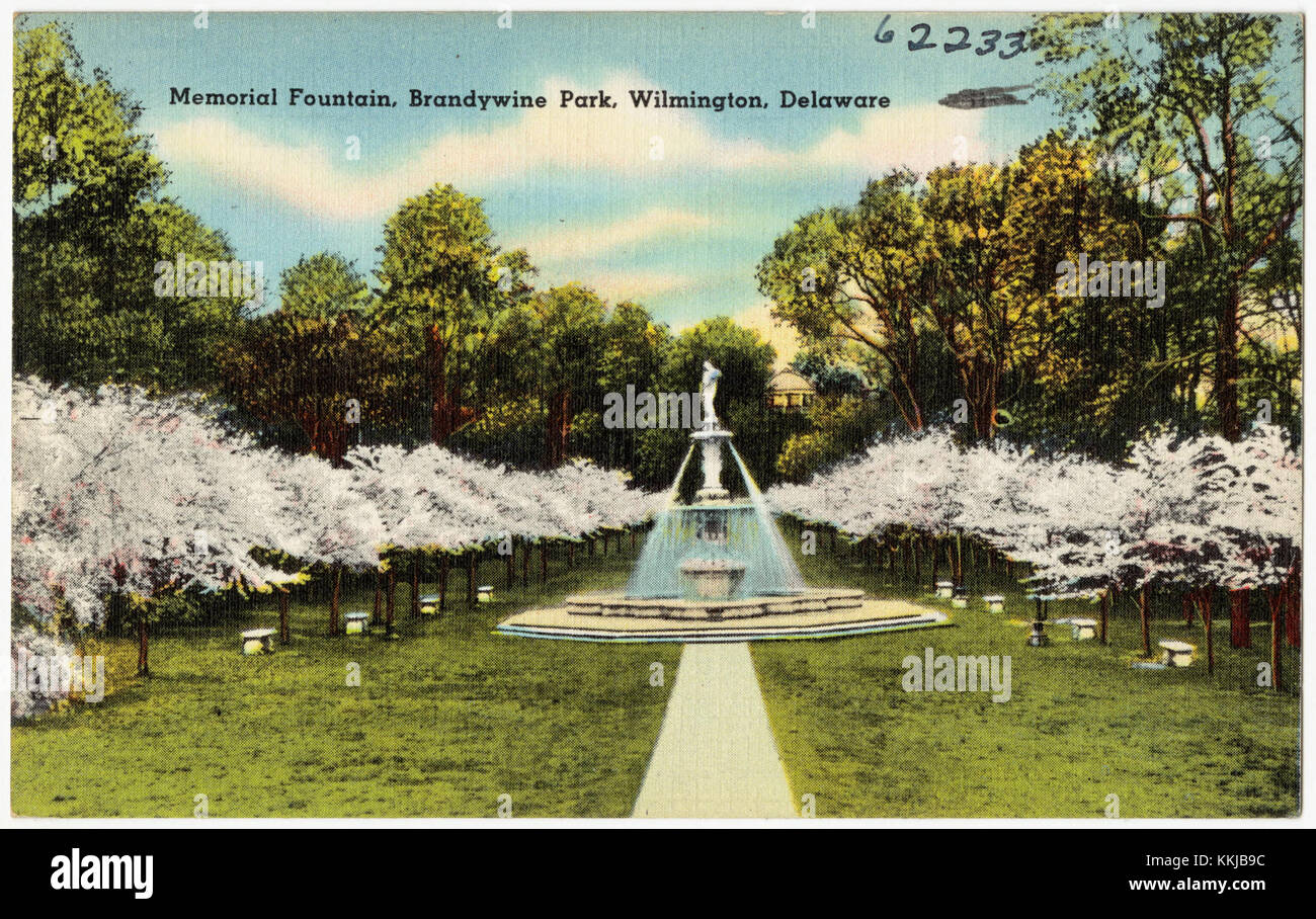 The Memorial Fountain at Brandywine Park in Wilmington, Delaware ...