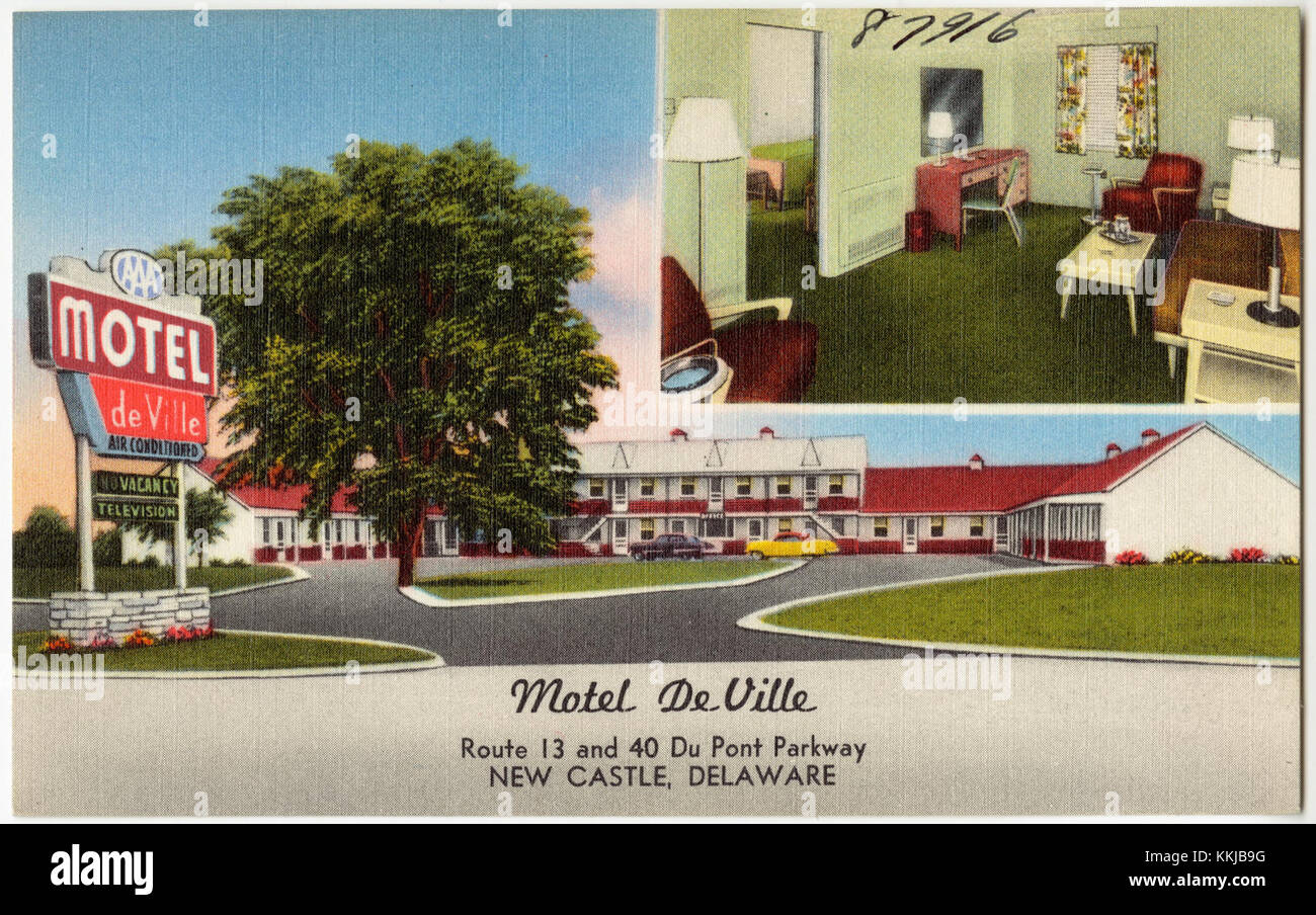 A photograph of the Motel de Ville located at the intersection of Route ...