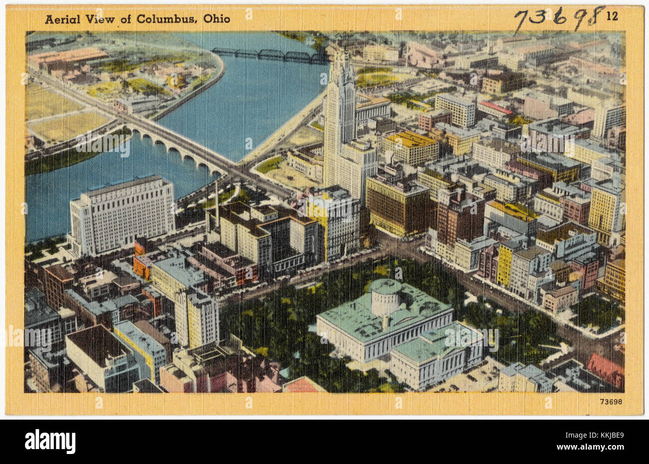 Aerial view downtown columbus ohio hi-res stock photography and images ...