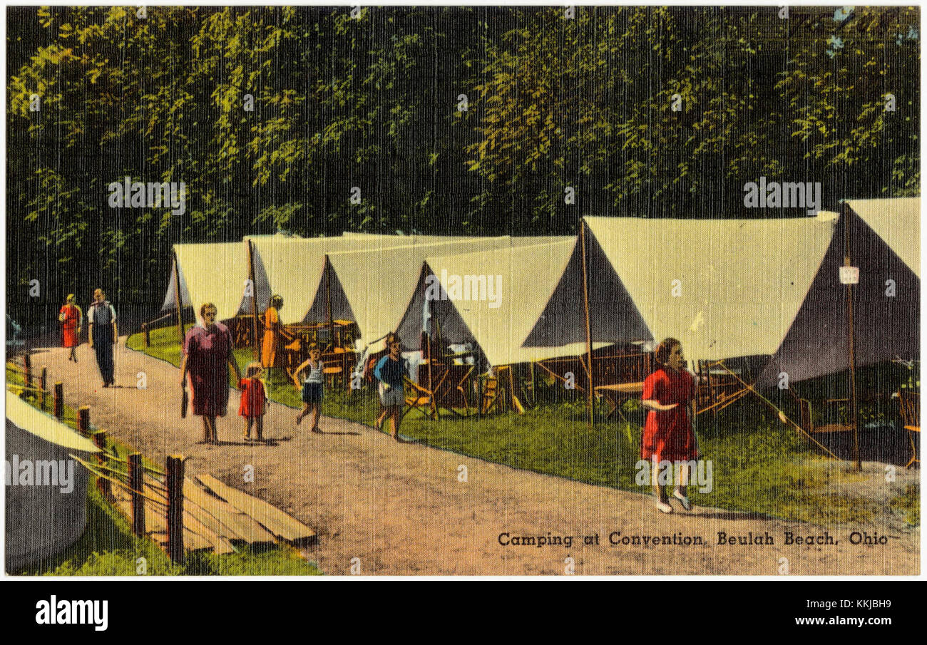 An image capturing campers attending a convention at Beulah Beach in ...