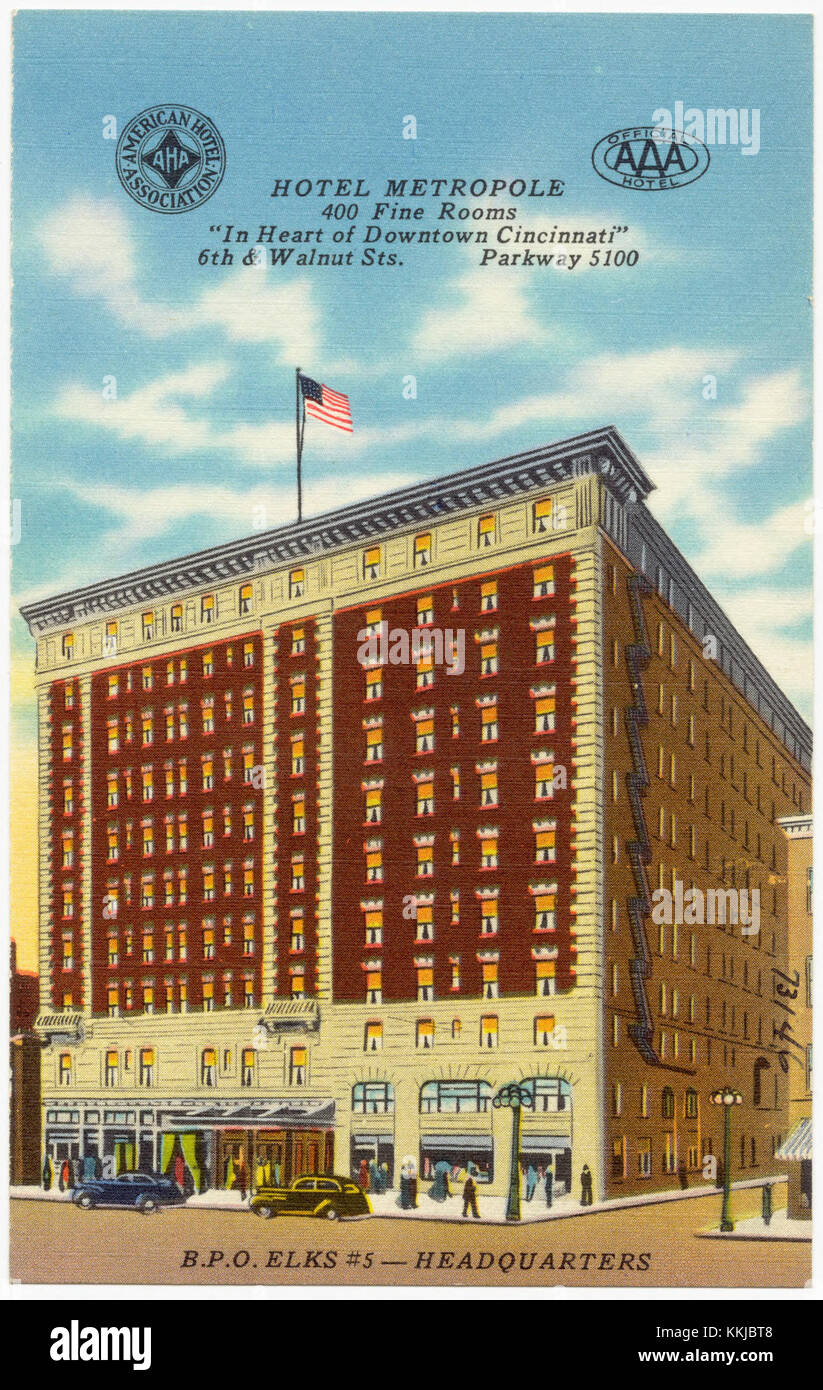 Hotel Metropole, located in downtown Cincinnati at 6th and Walnut ...