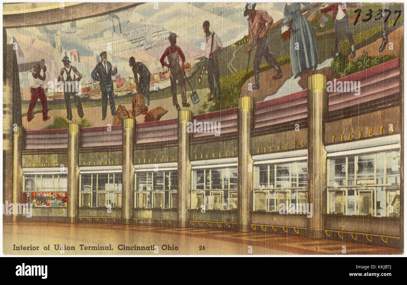 This image shows the interior of Union Terminal in Cincinnati, Ohio ...