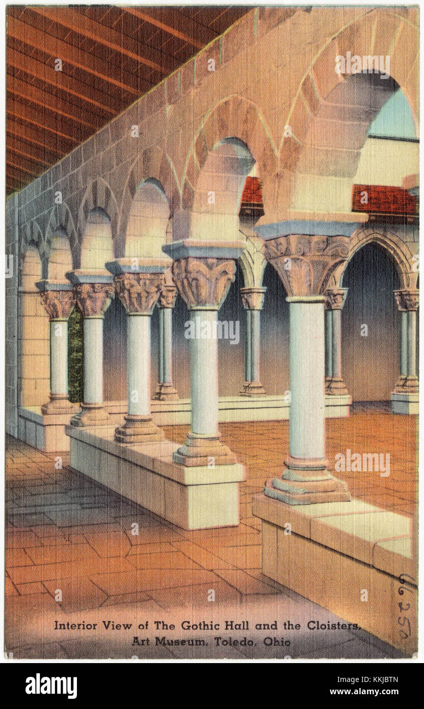 Interior view of The Gothic Hall and the Cloisters, Art Museum, Toledo ...